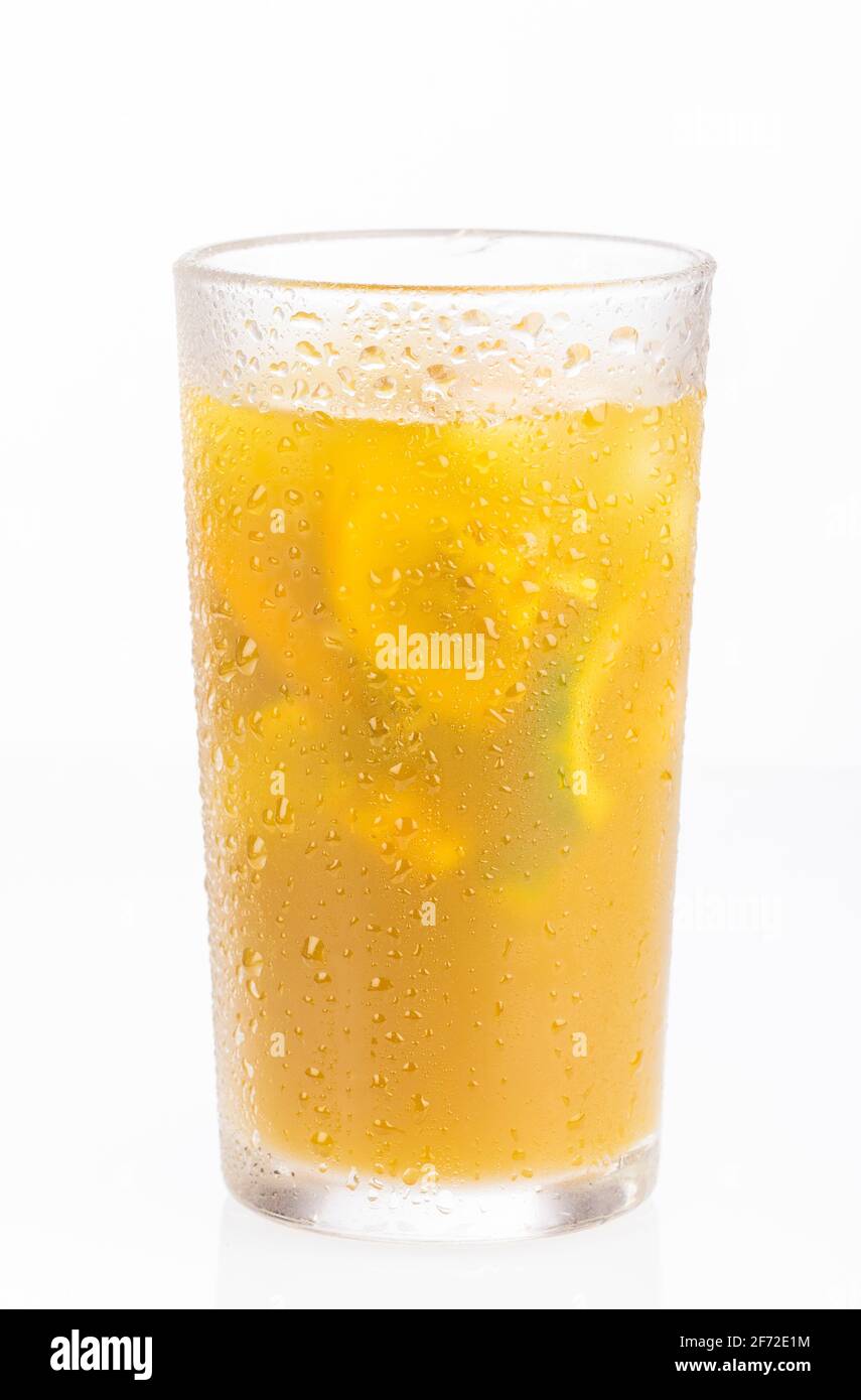 Juice of lulo, Colombian tropical fruit - Solanum quitoense Stock Photo ...