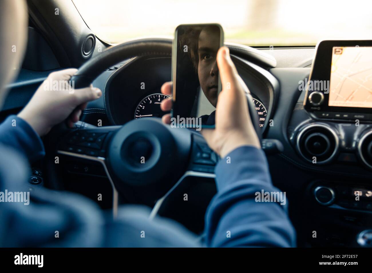 Teen boy phone hands selfie hi-res stock photography and images - Alamy