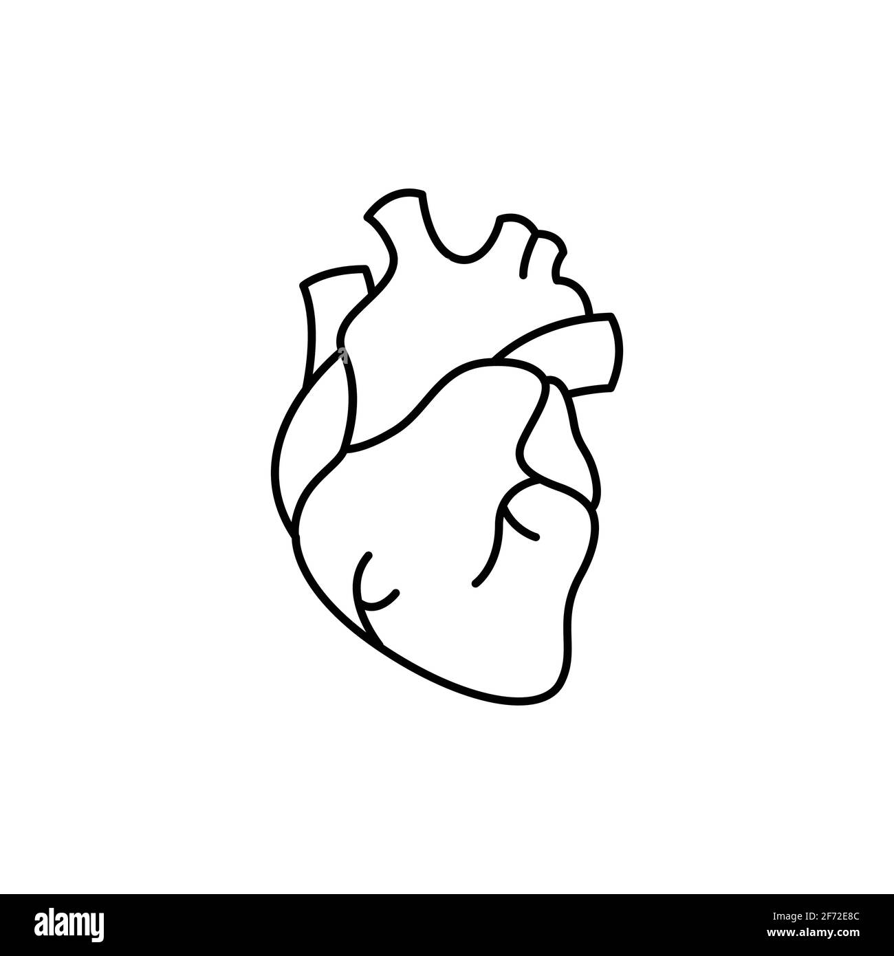 Heart Organ Coloring Page