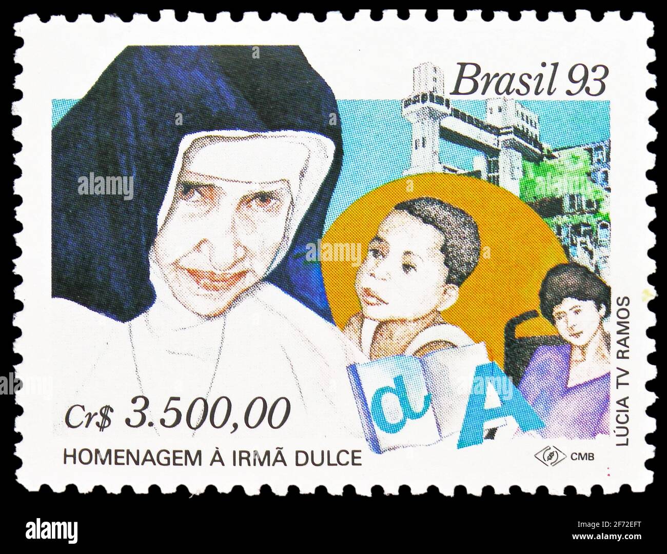 MOSCOW, RUSSIA - JANUARY 20, 2021: Postage stamp printed in Brazil ...