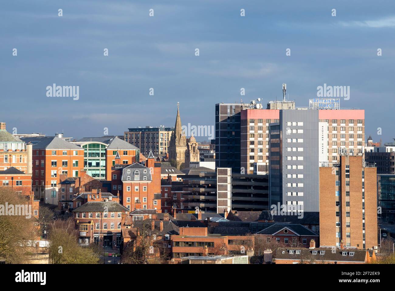 Nottingham City, viewed from the roof of the Unity Square development ...