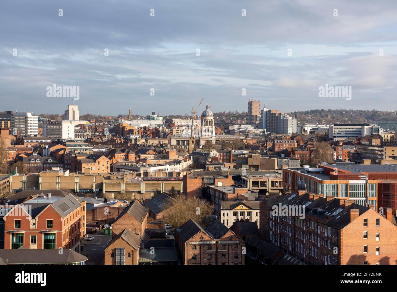Looking North towards Nottingham City Centre, captured from the roof of ...
