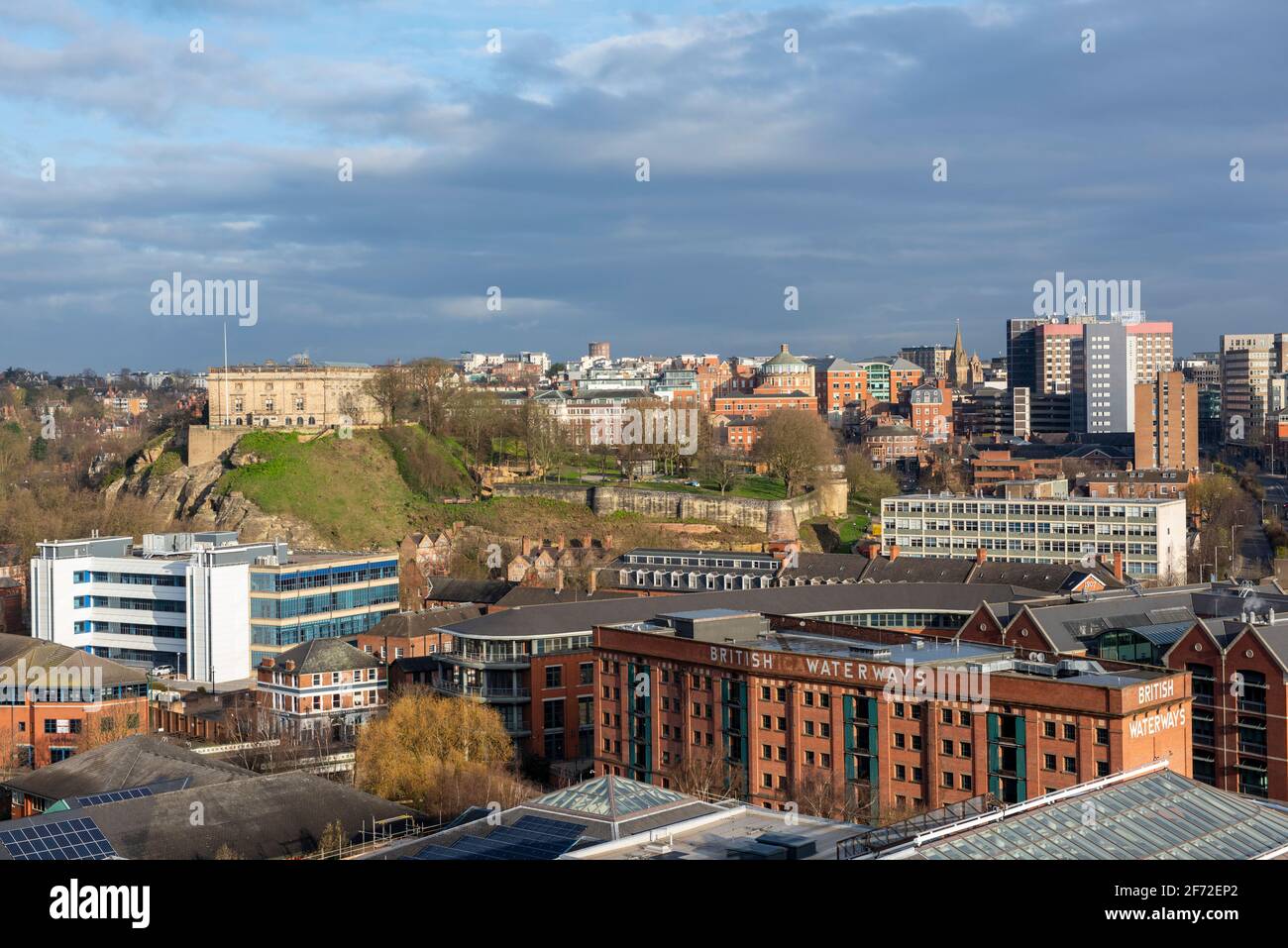 View towards the Castle, captured from the roof of the Unity Square ...