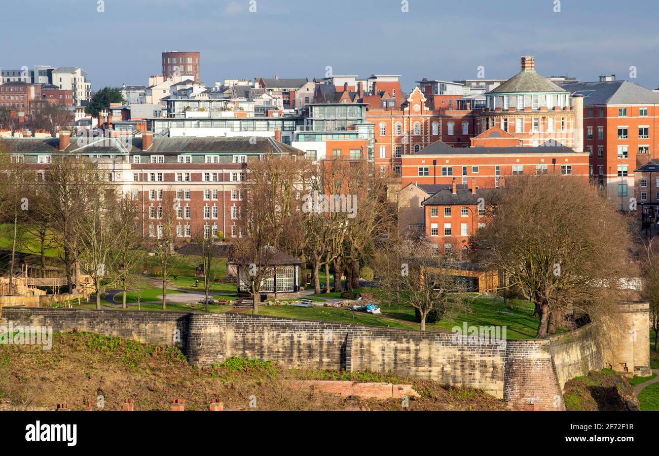 View from nottingham castle grounds hi-res stock photography and images ...