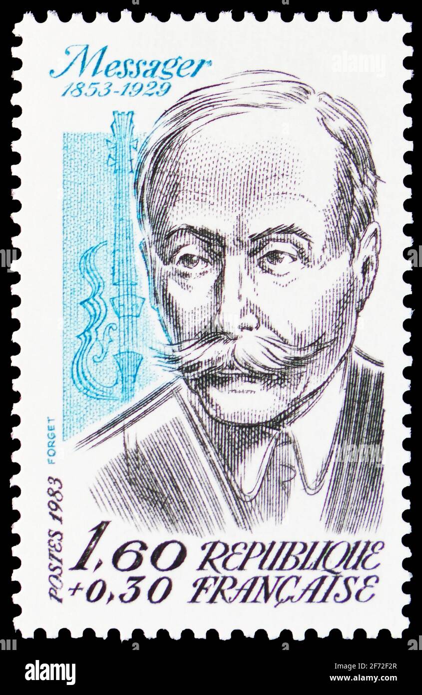 MOSCOW, RUSSIA - DECEMBER 22, 2020: Postage stamp printed in France ...