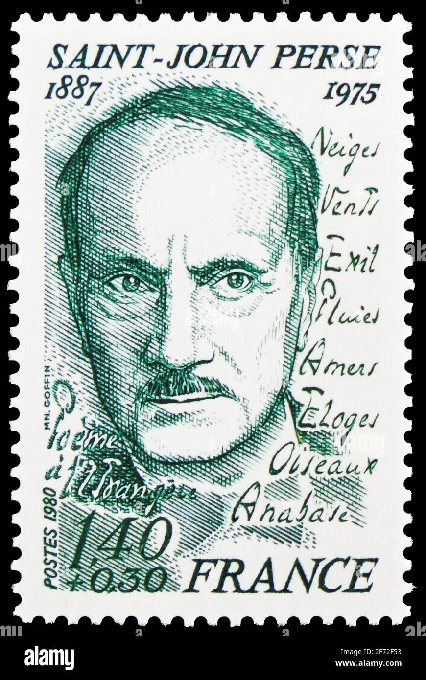 MOSCOW, RUSSIA - DECEMBER 22, 2020: Postage stamp printed in France ...