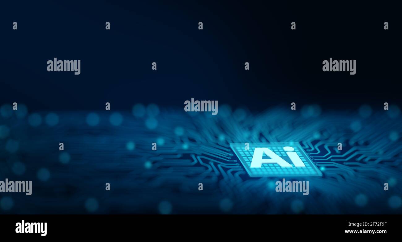 Ai chipset on computer circuit board. Artificial intelligence, Data mining, and Deep learning ...