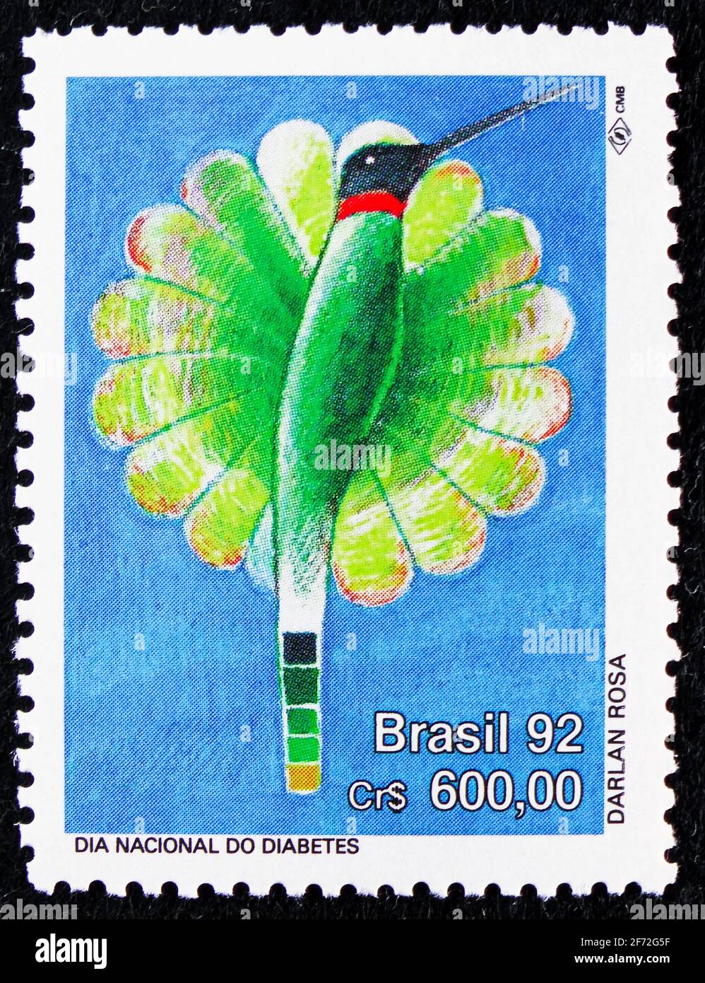 MOSCOW, RUSSIA - DECEMBER 22, 2020: Postage stamp printed in Brazil ...