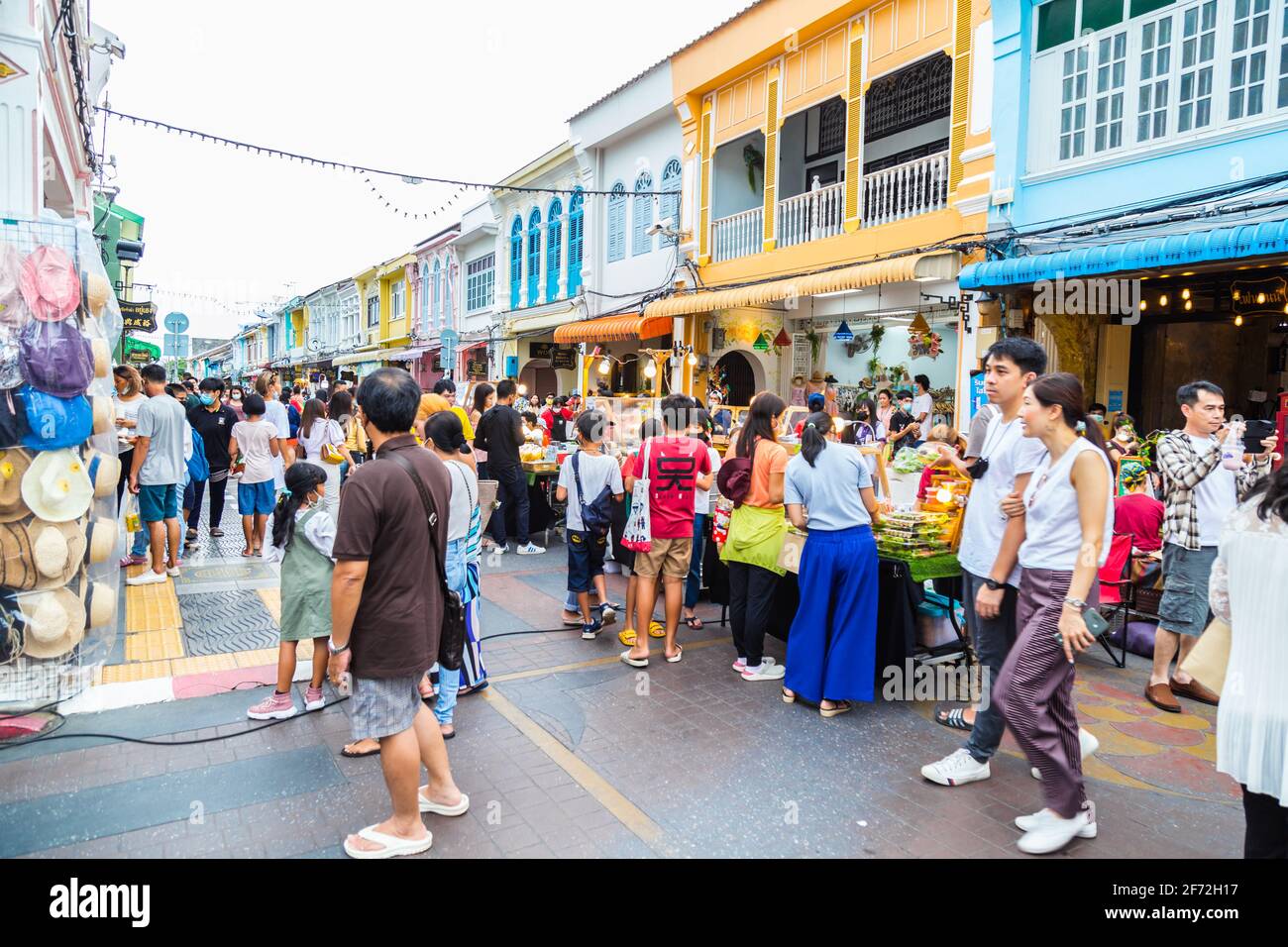 Phuket Town , Phuket, Thailand - 22 November 2020. Phuket Walking Sreet ...