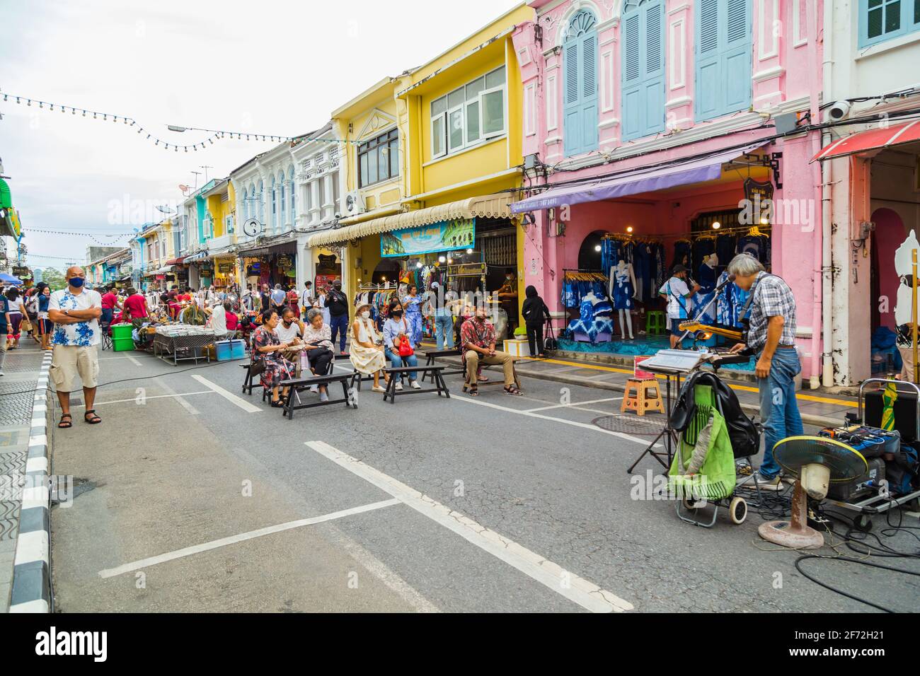 Phuket Town , Phuket, Thailand - 22 November 2020. Phuket Walking Sreet ...