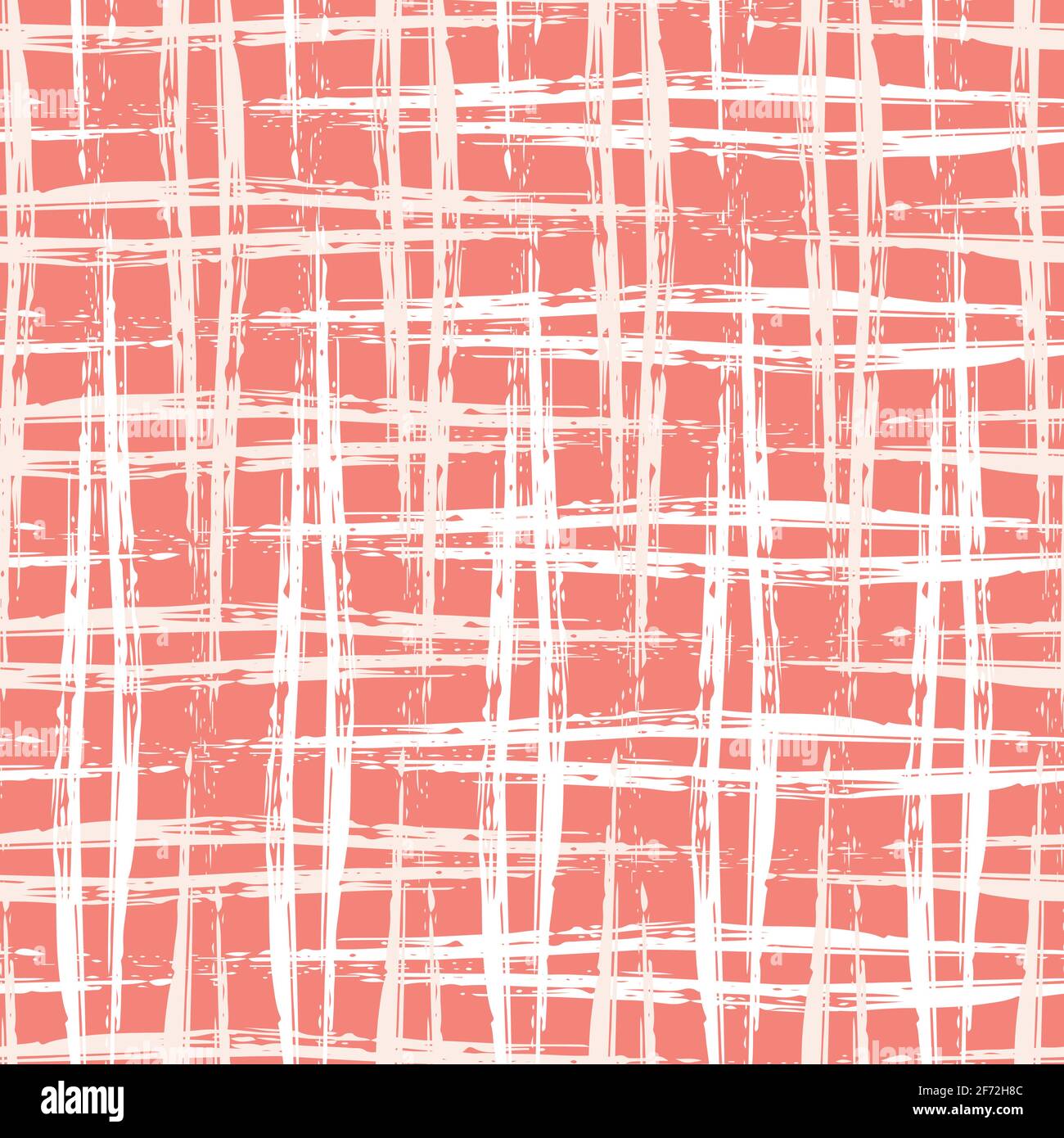 Vector burlap effect seamless pattern background. Red white coarse ...