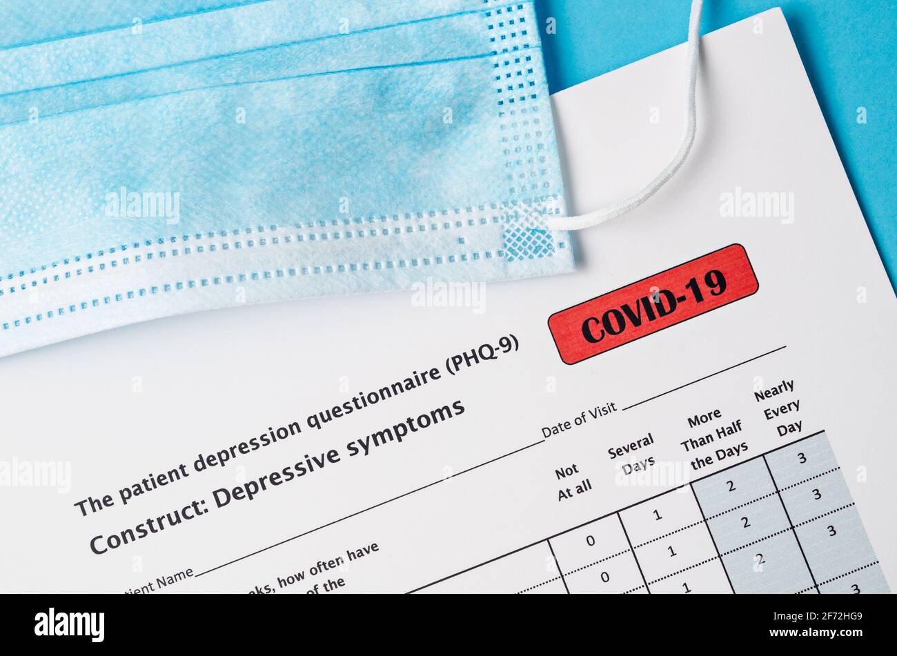 The patient depression questionnaire (PHQ-9) form for COVID-19 and ...