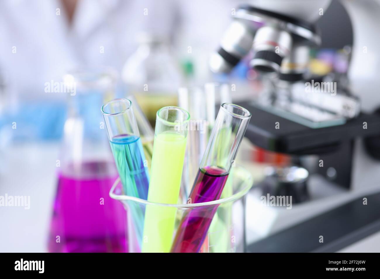 Microscope test tubes close hi-res stock photography and images - Alamy