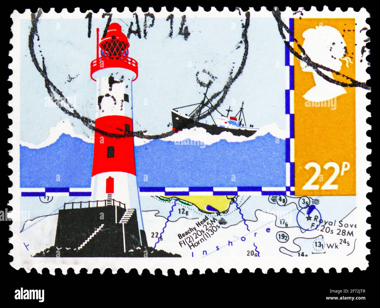 MOSCOW, RUSSIA - DECEMBER 22, 2020: Postage stamp printed in United ...
