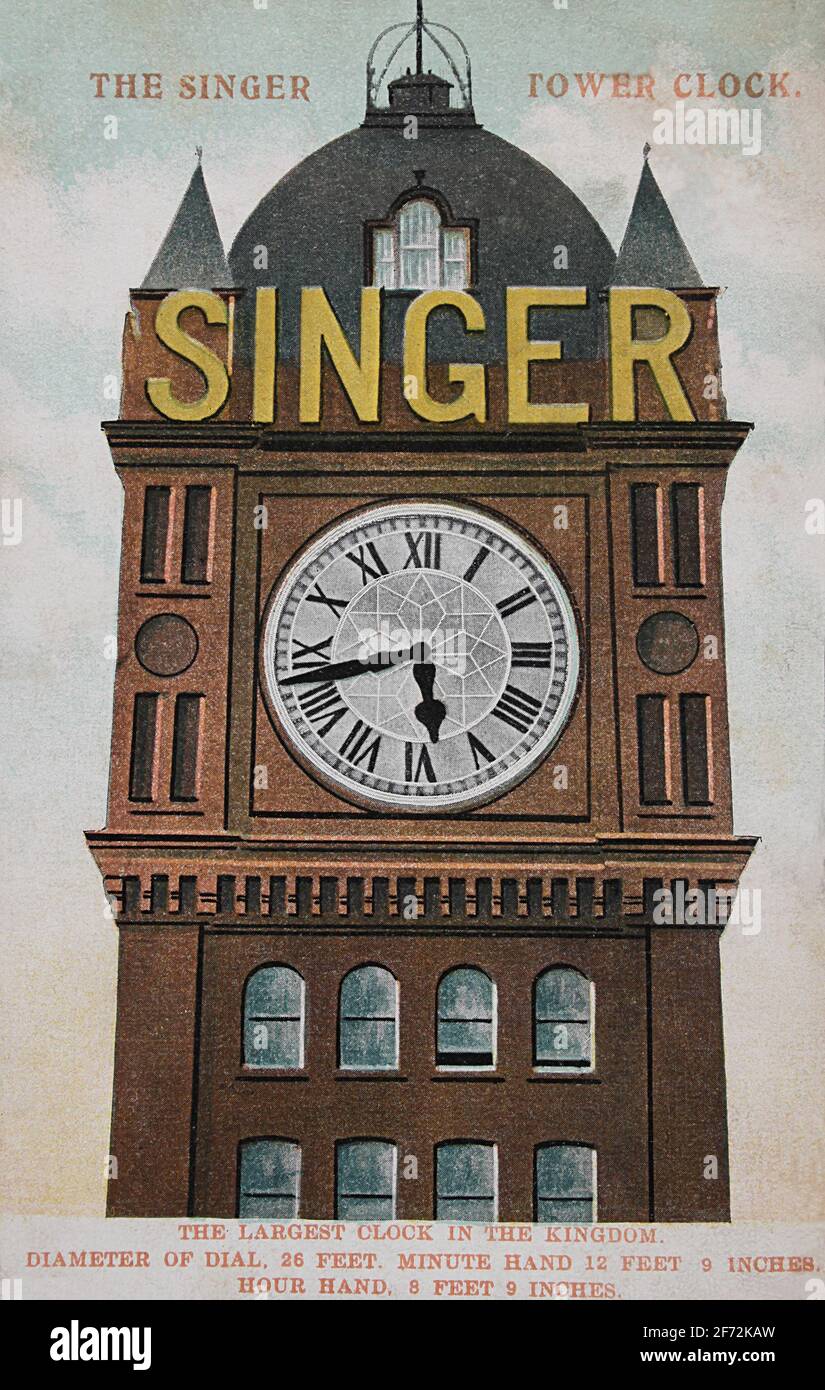 Singer sewing machine postcard hi-res stock photography and images - Alamy