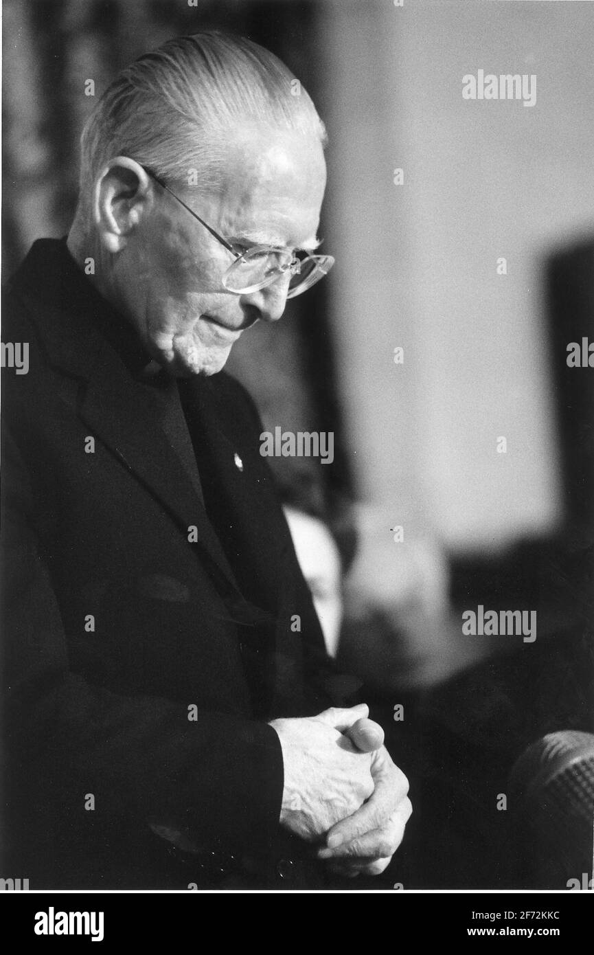Cardinal Cahal Daly Archbishop of All Of Ireland Stock Photo - Alamy