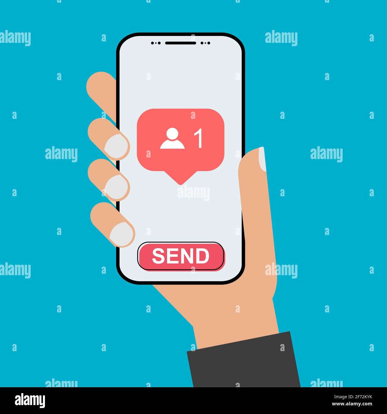Instagram app hand screen Stock Vector Images - Alamy