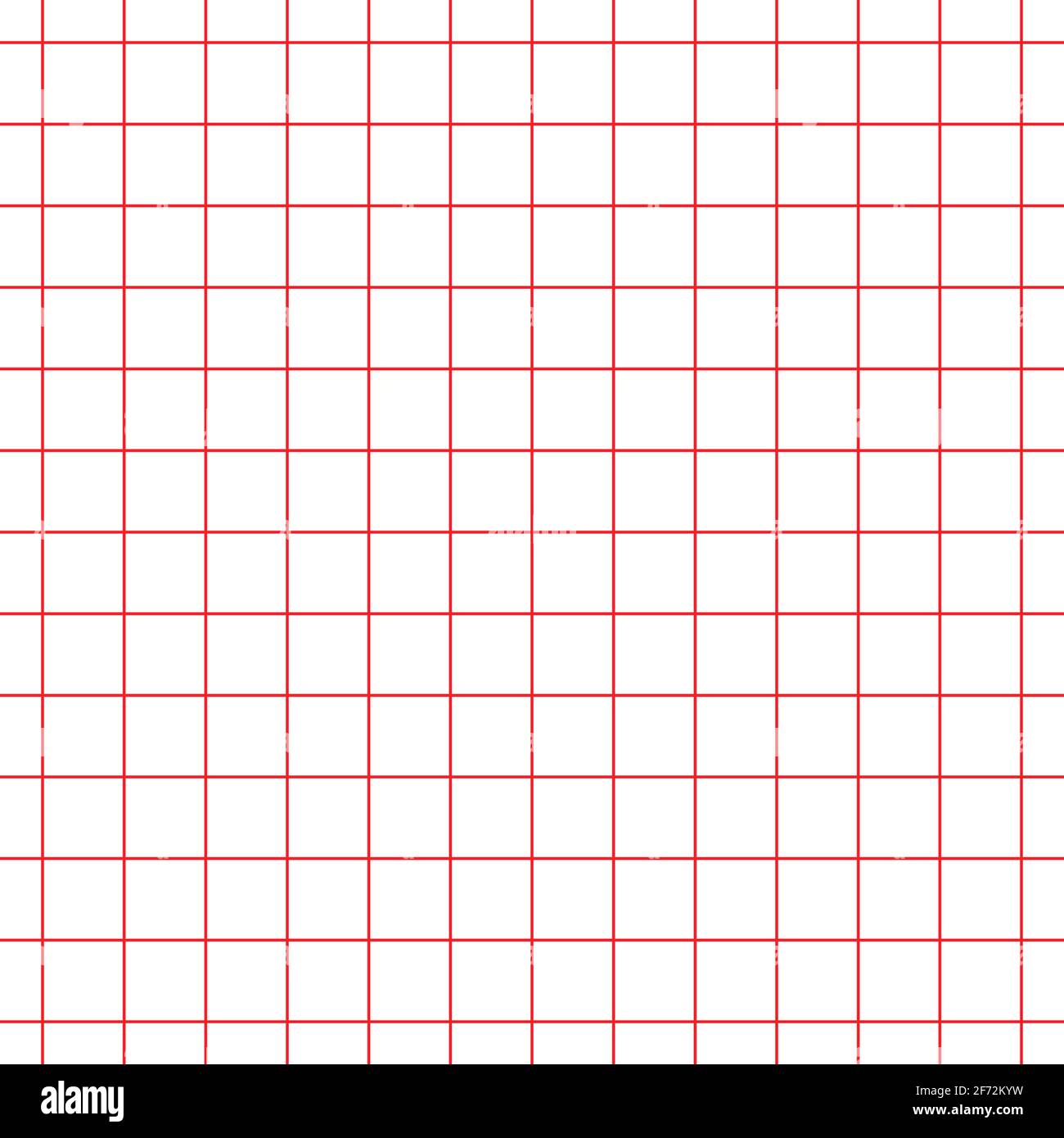Seamless red and white cell grid striped isolated on white background ...