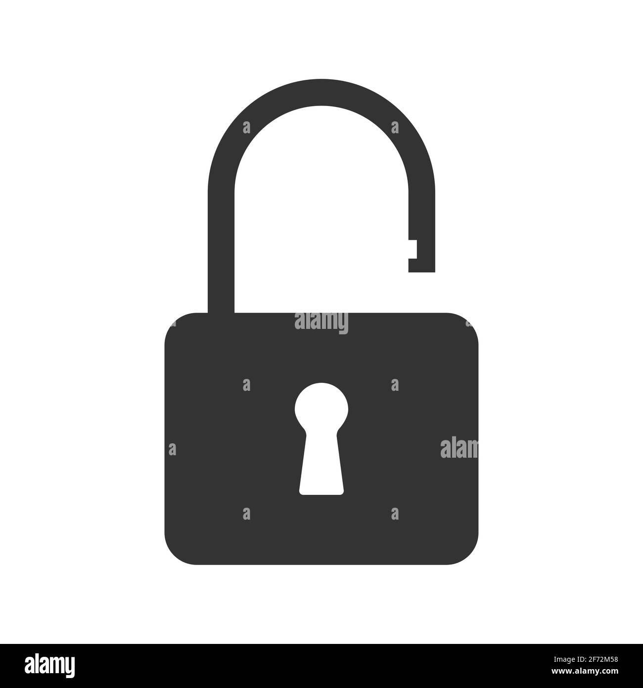 Icons flat open lock. Symbols vector security. Isolated symbol on white ...