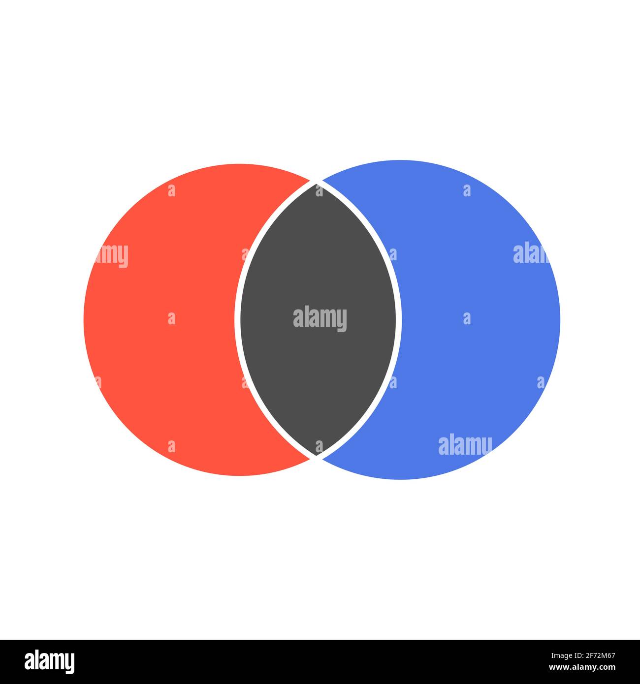 Venn maths vector diagram, color modern icon - white background Stock ...