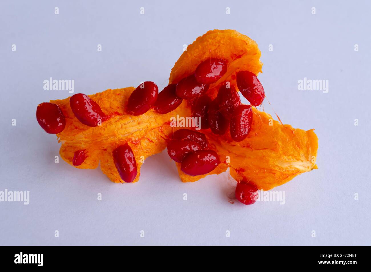 Inside Of Cerasee Fruit Stock Photo - Alamy