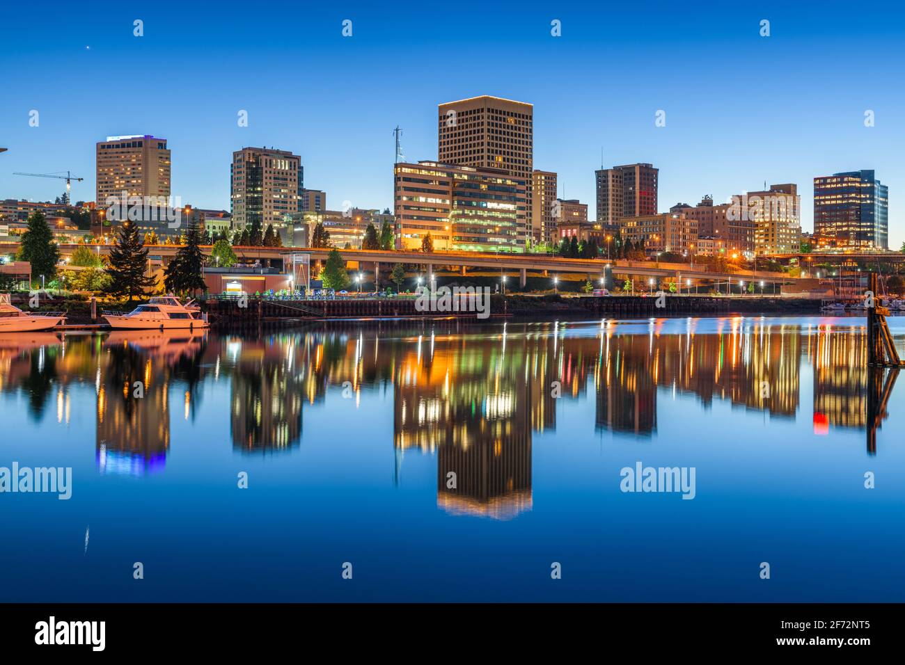 Tacoma waterfront at sunset hi-res stock photography and images - Alamy