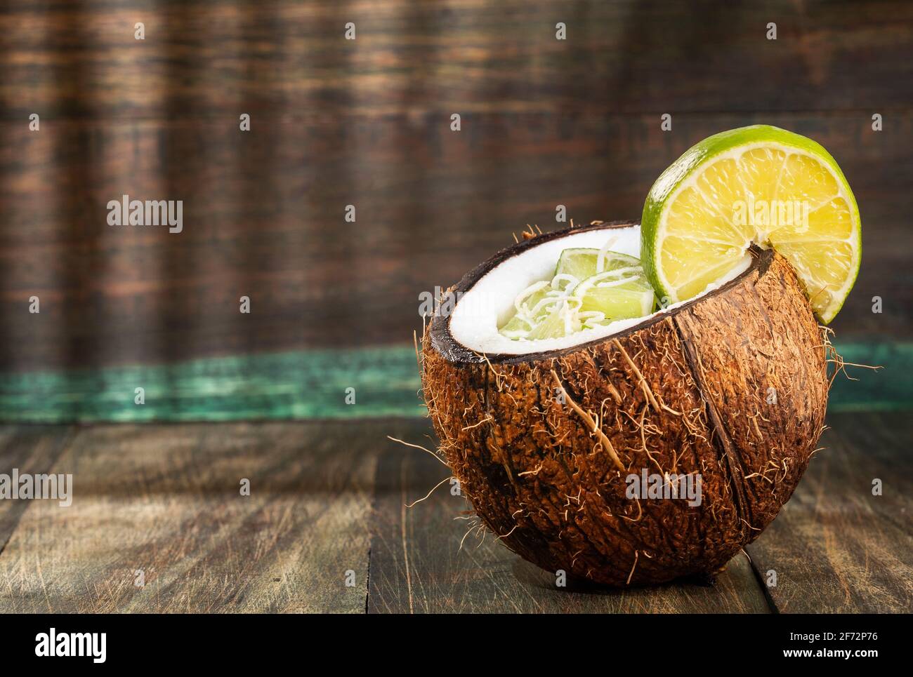 Coconut juice with lemon - Cocos nucifera Stock Photo - Alamy