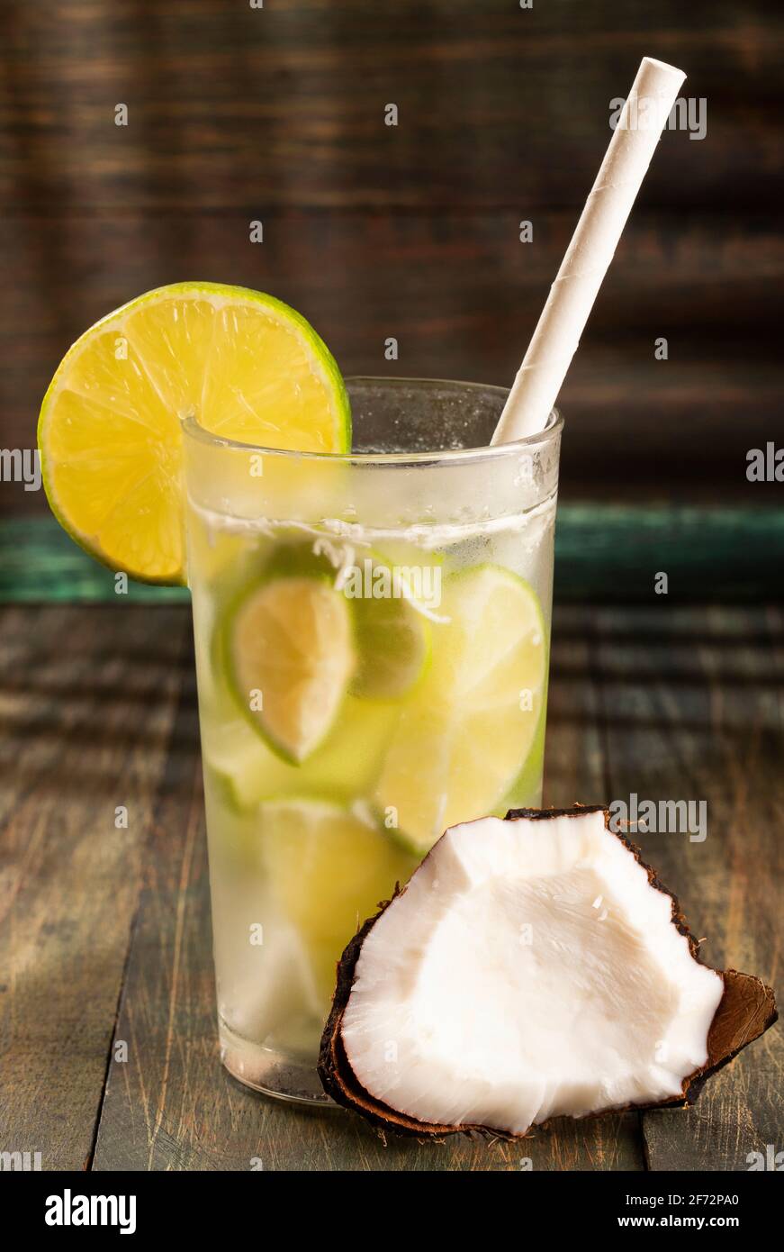Coconut juice with lemon - Cocos nucifera Stock Photo - Alamy