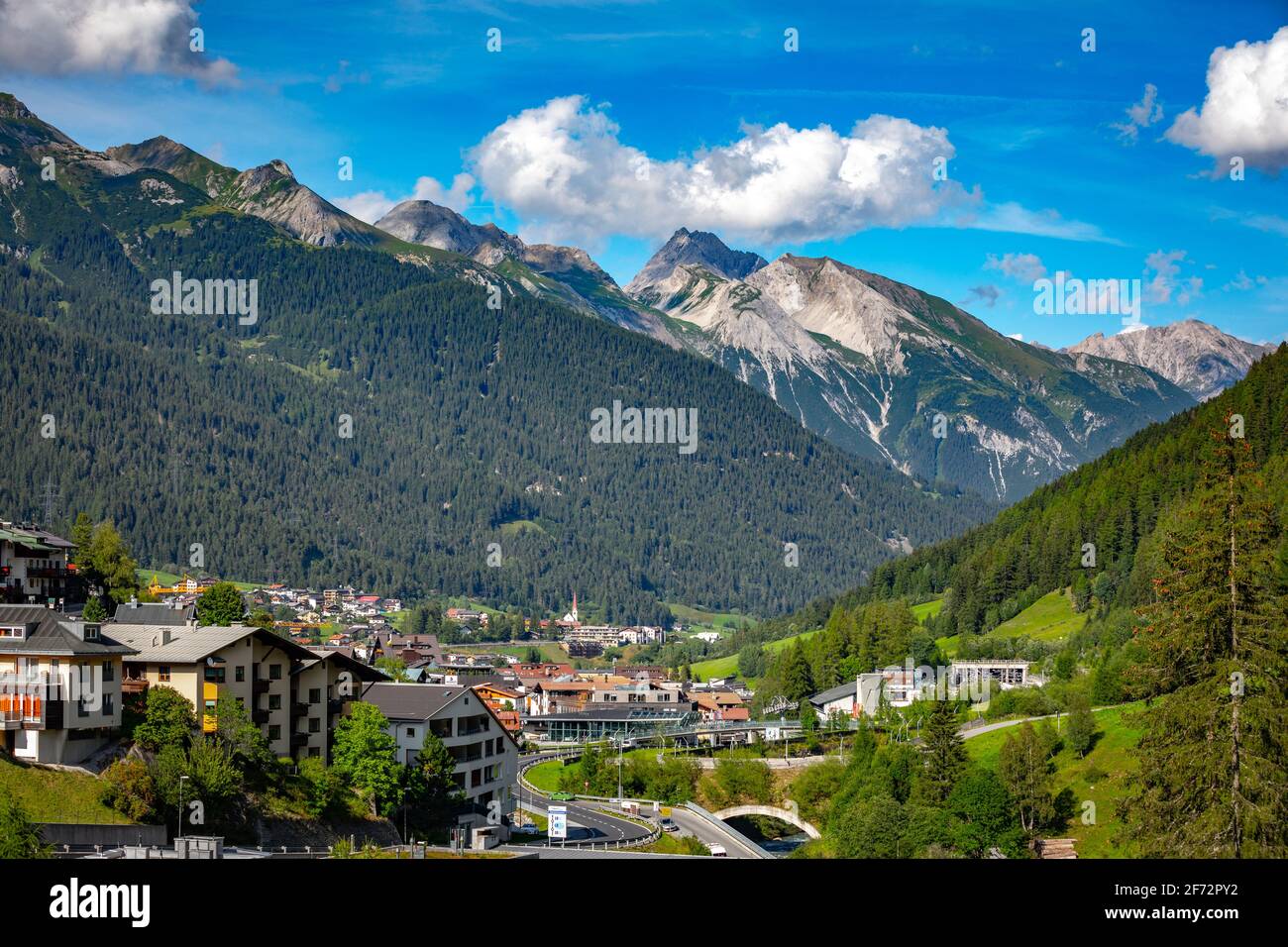 St. Anton am Arlberg panorama, Austria Stock Photo - Alamy