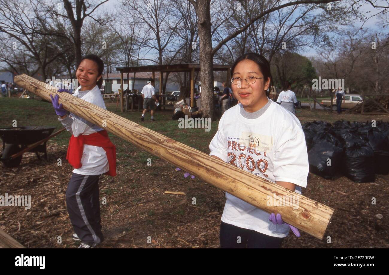 Austin, TX USA: Asian-American college students volunteering in ...