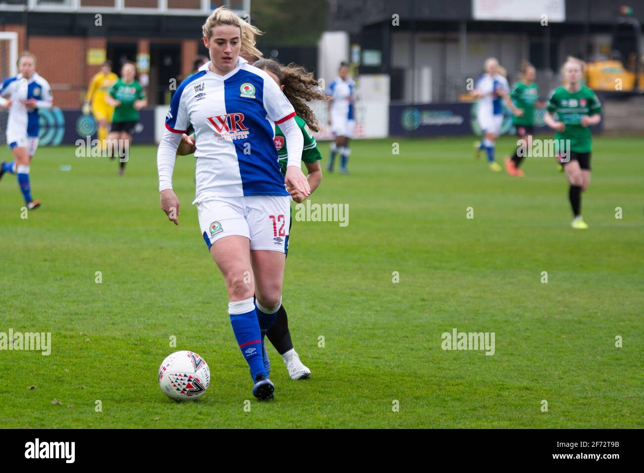 Preston, UK. 04th Apr, 2021. Kayleigh McDonald (#12 Blackburn Rovers ...