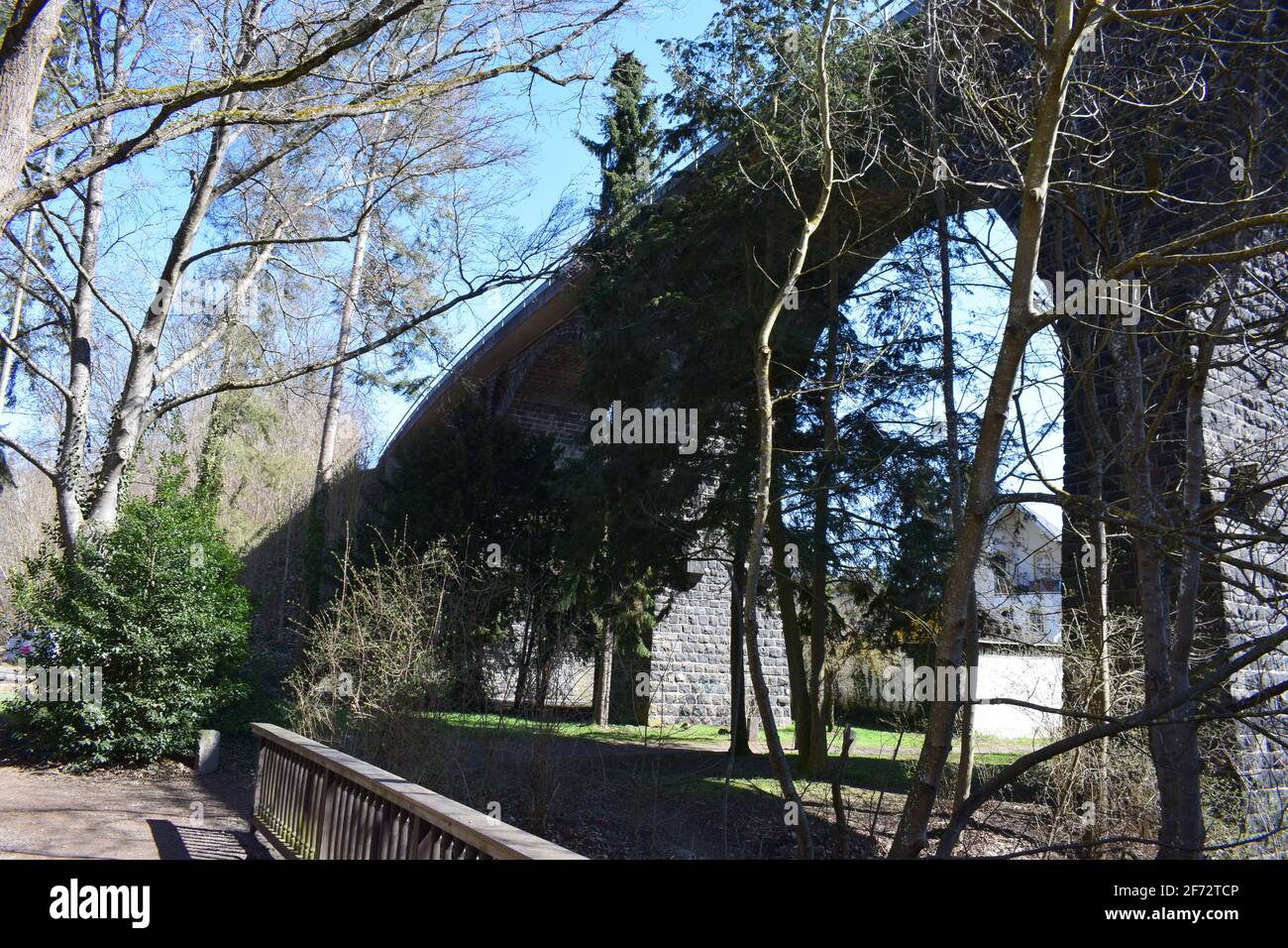railroad bridge in Mayen Stock Photo - Alamy