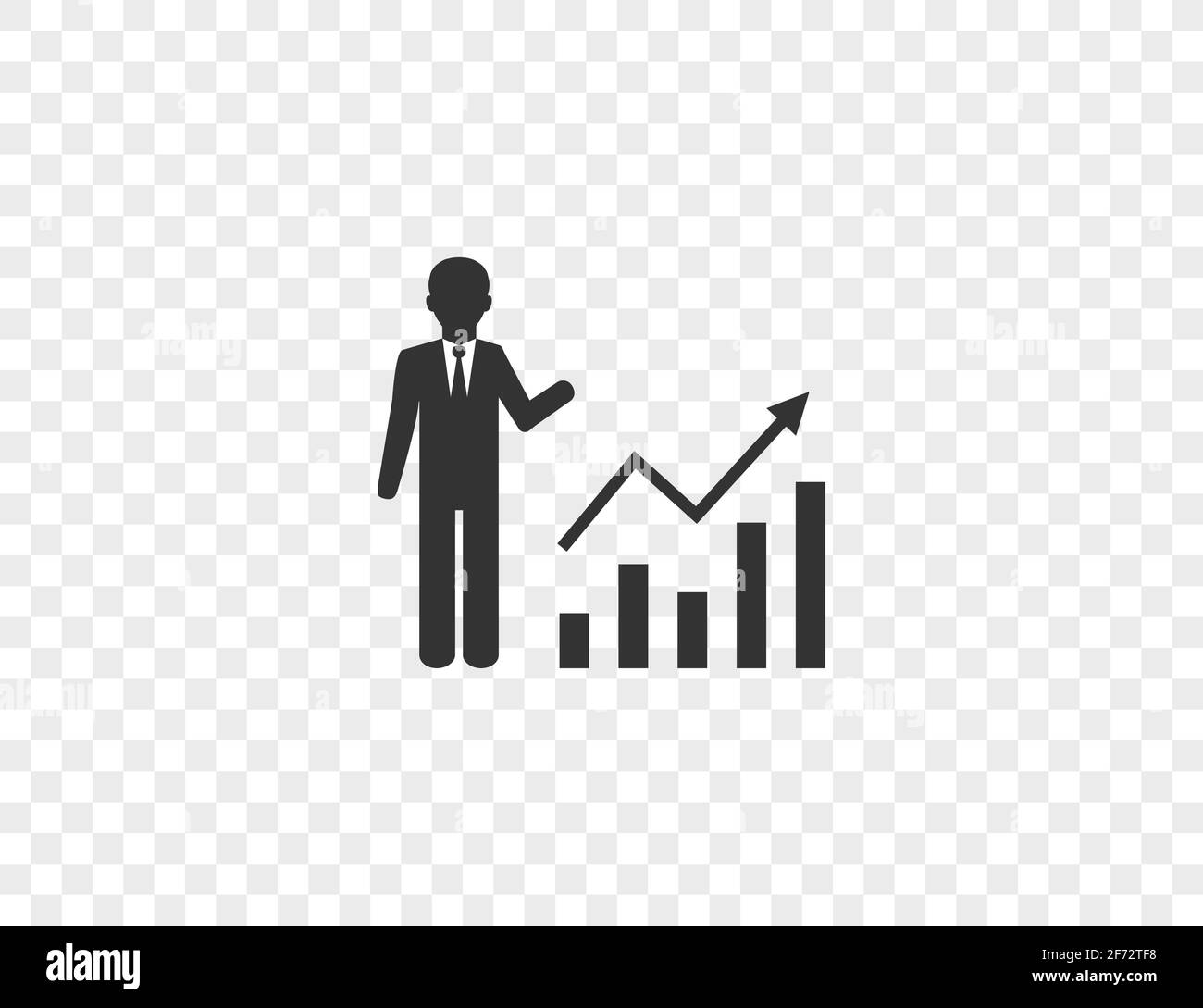Business, businessman, chart, graph, profit icon. Vector illustration ...