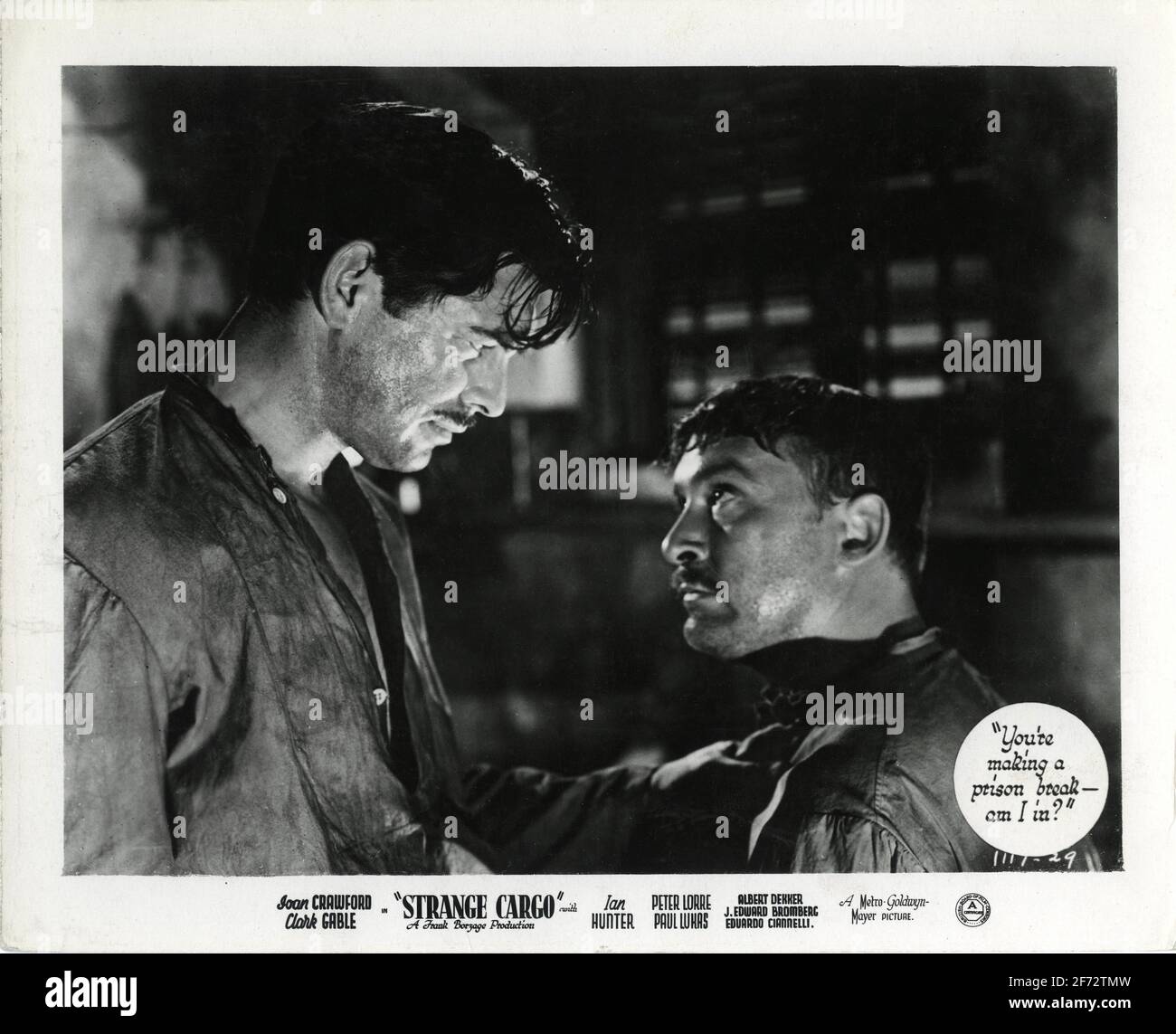 CLARK GABLE and ALBERT DEKKER in STRANGE CARGO 1940 director FRANK ...