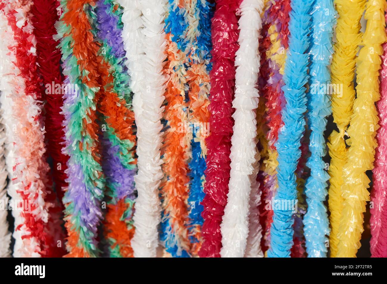 Festival background. Close-up colorful striped fabric texture as ...