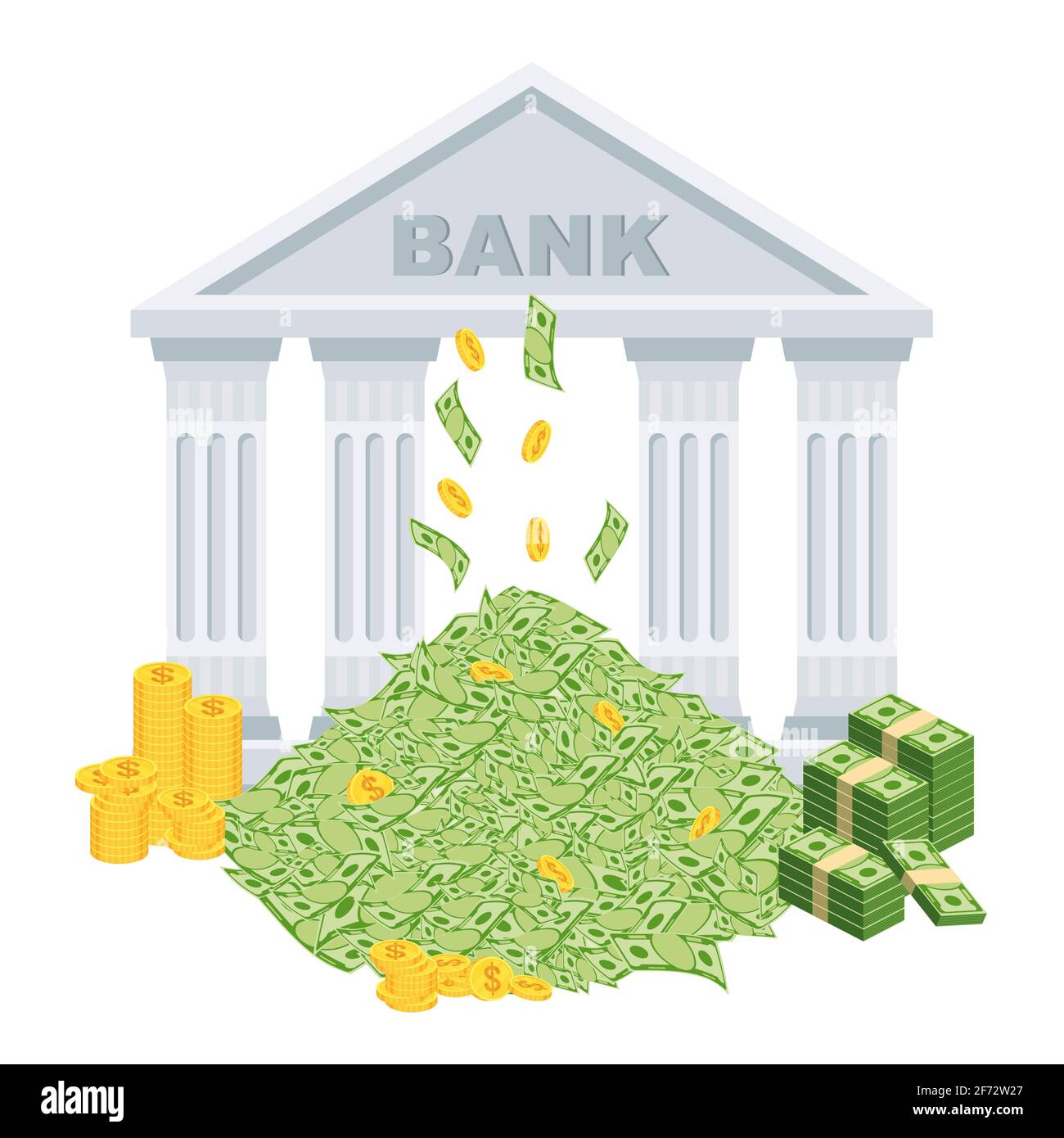 Huge packs of paper money. Bundle with cash bills Stock Vector Image ...