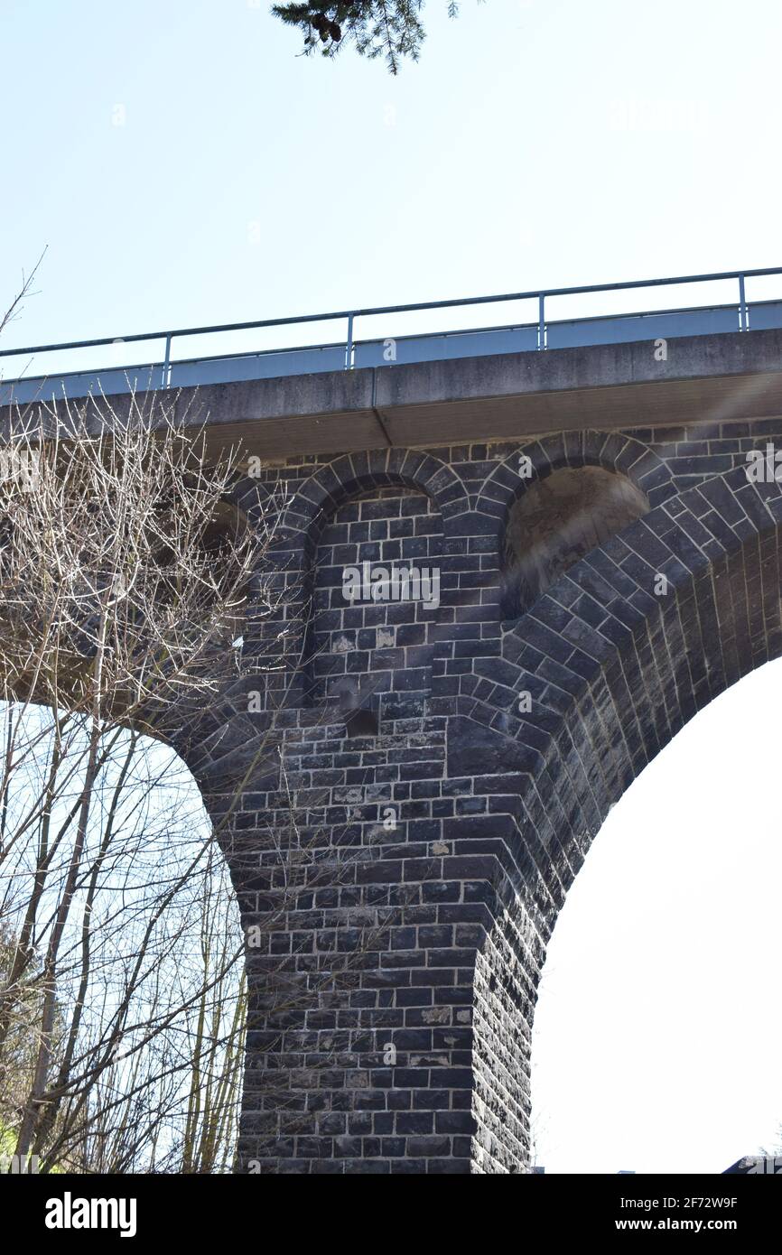 railroad bridge in Mayen Stock Photo - Alamy