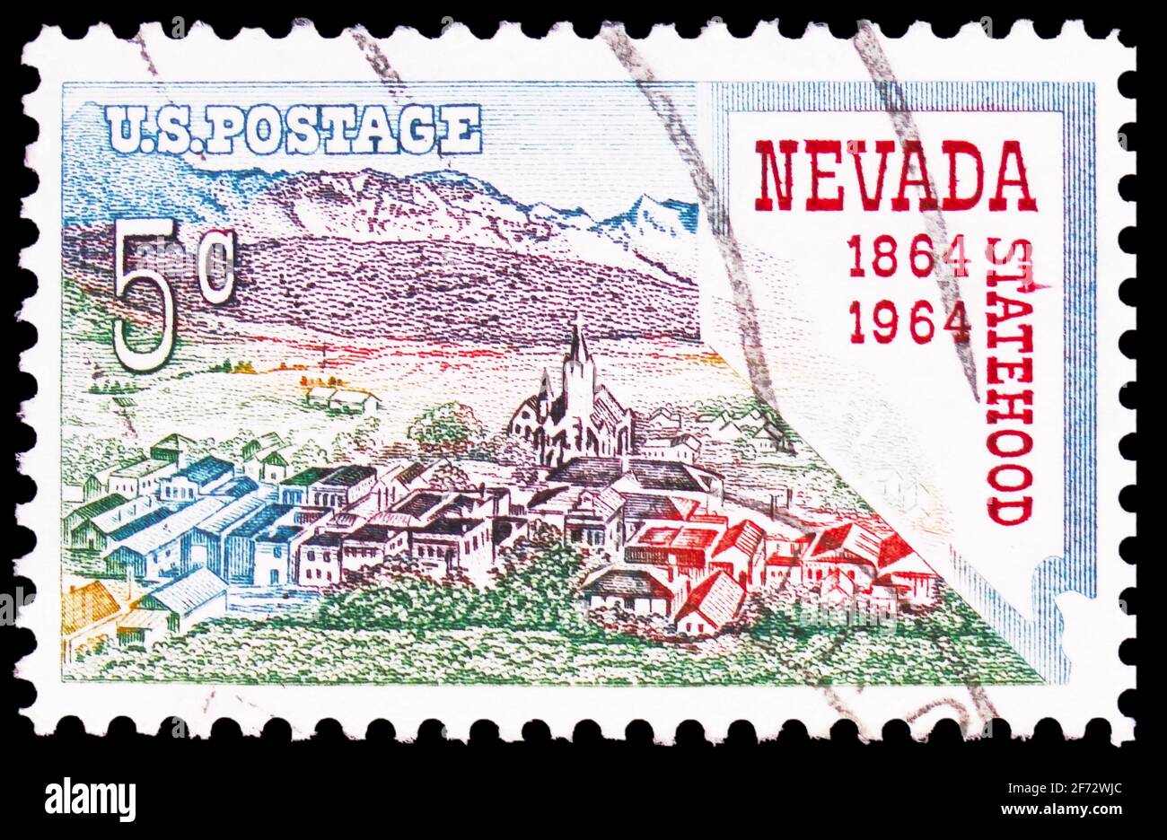 MOSCOW, RUSSIA - JANUARY 12, 2021: Postage stamp printed in United ...