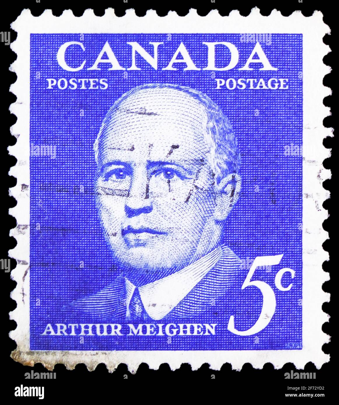 MOSCOW, RUSSIA - JANUARY 12, 2021: Postage stamp printed in Canada ...