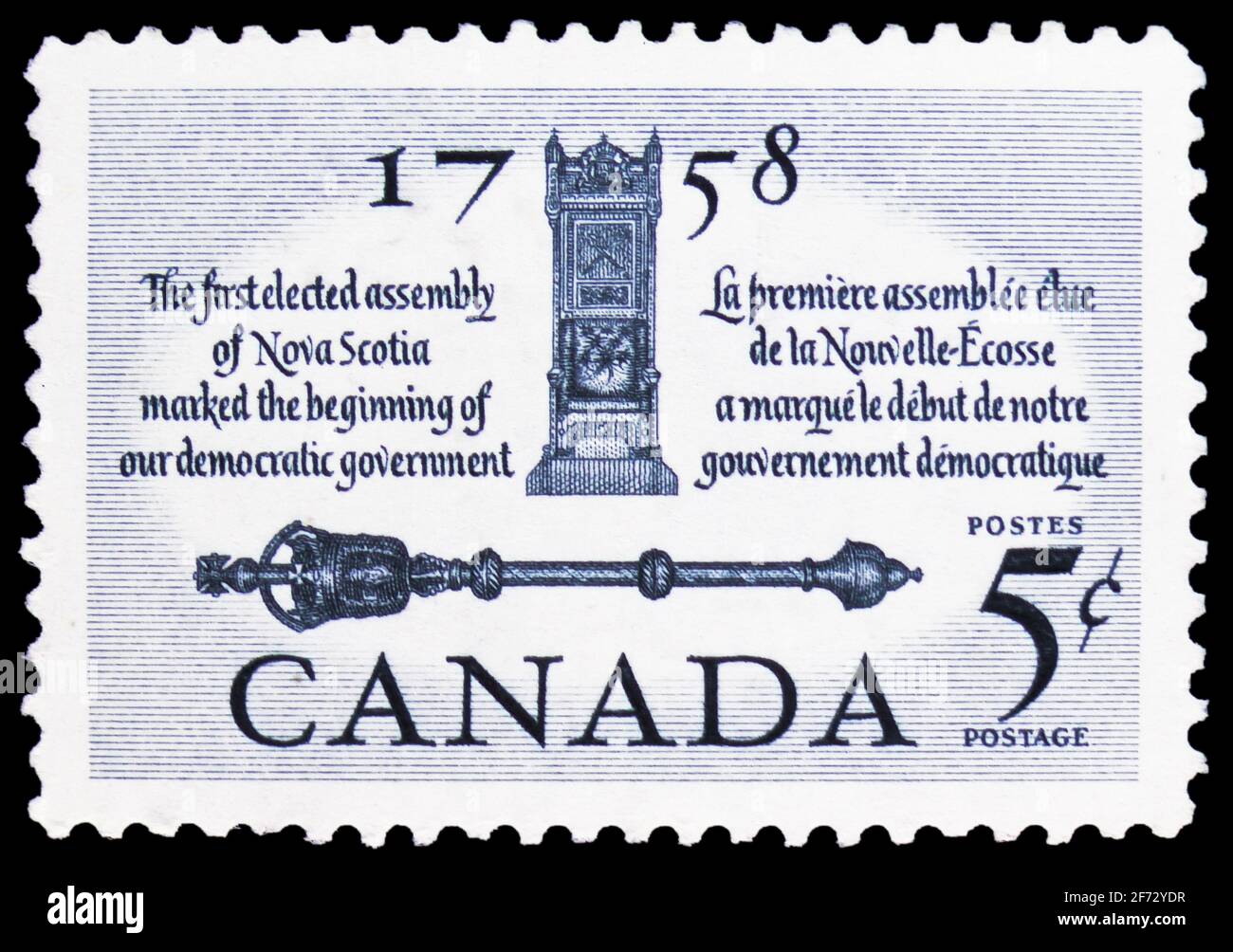 MOSCOW, RUSSIA - JANUARY 12, 2021: Postage stamp printed in Canada ...