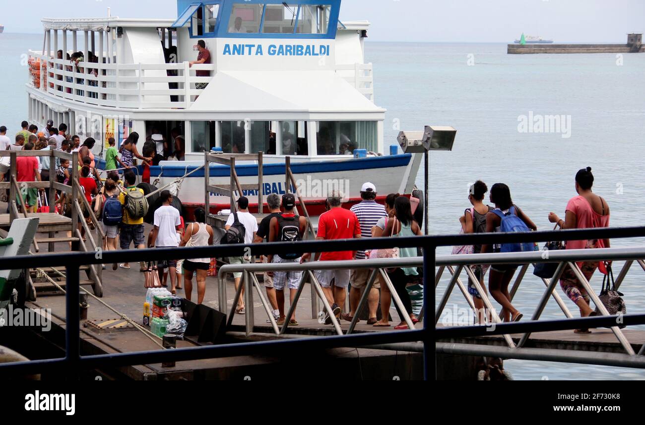 salvador bahia / brazil - december 29, 2013: passengers are seen while ...