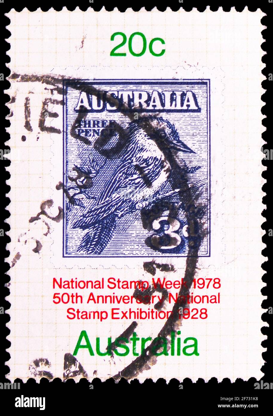 MOSCOW, RUSSIA - JANUARY 12, 2021: Postage stamp printed in Australia ...