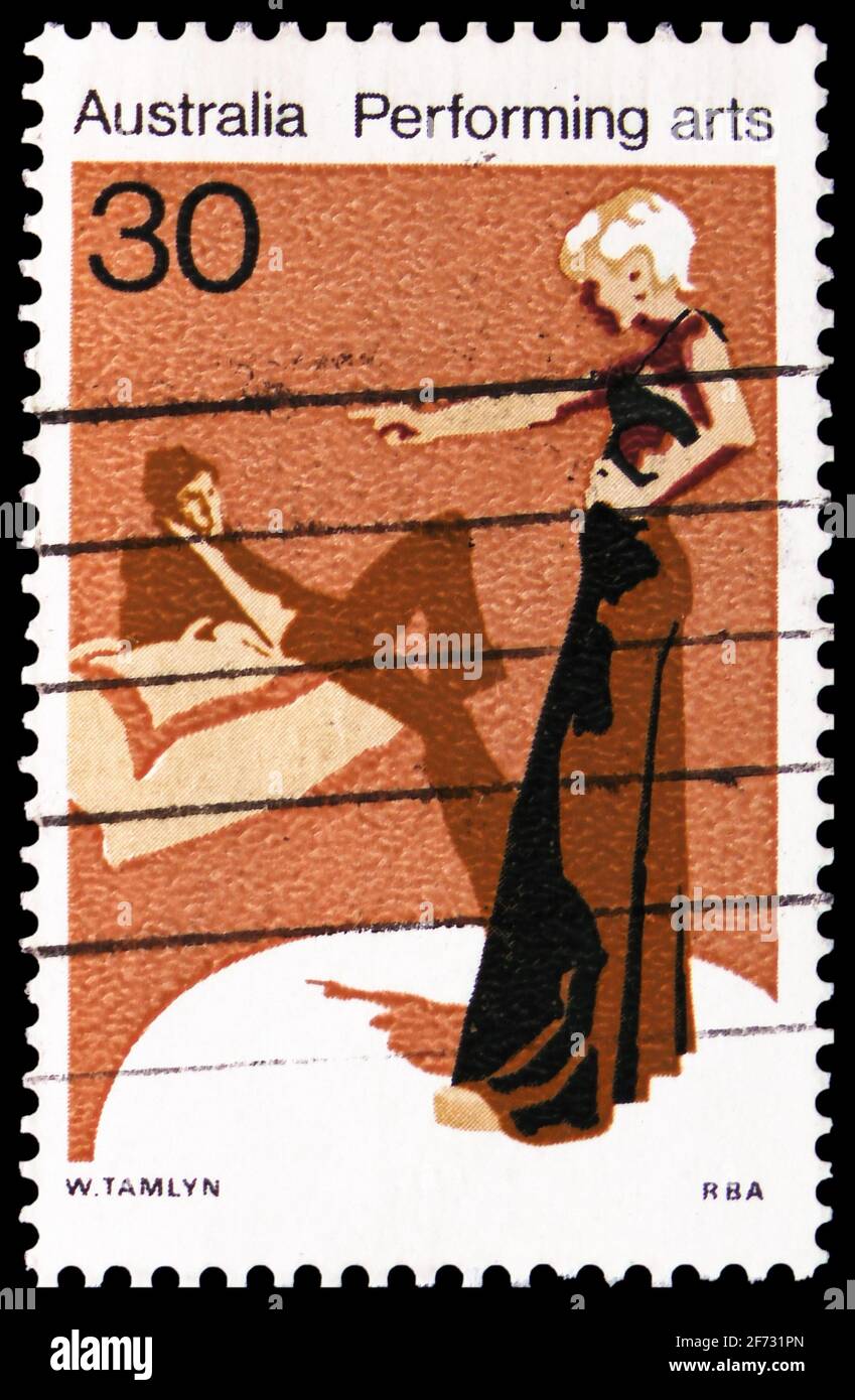 MOSCOW, RUSSIA - JANUARY 12, 2021: Postage stamp printed in Australia ...