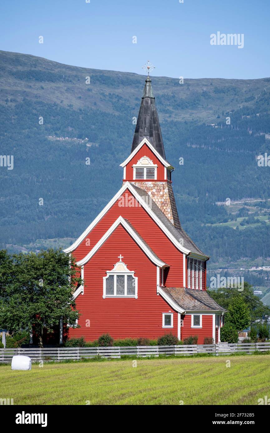 New Olden Church, Olden, Stryn, Vestland, Norway Stock Photo - Alamy