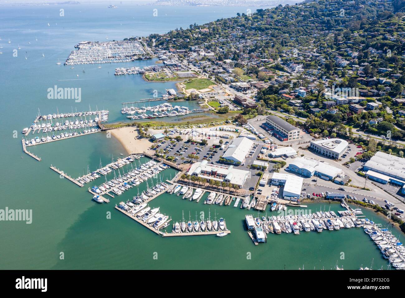 Aerial view above sausalito california hi-res stock photography and ...