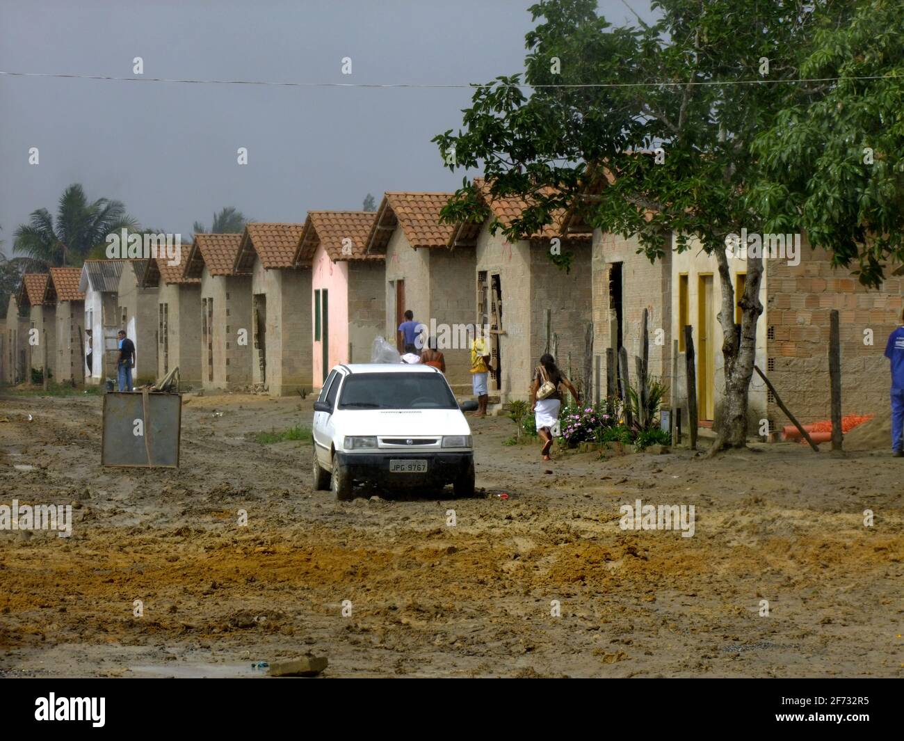 itamaraju, bahia / brazil - july 29, 2010: popular houses from the ...