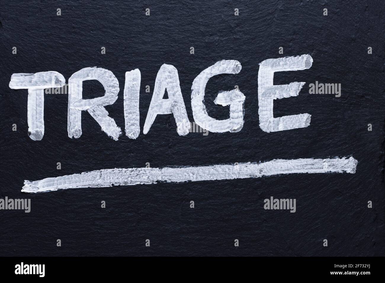 Slate with the inscription Triage, Germany Stock Photo - Alamy