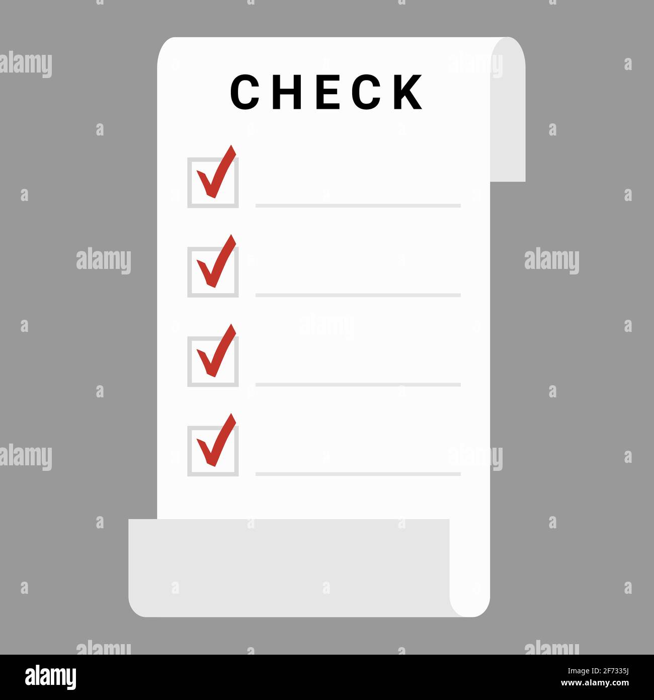 Cartoon isolated object paper document checklist Stock Vector Image ...