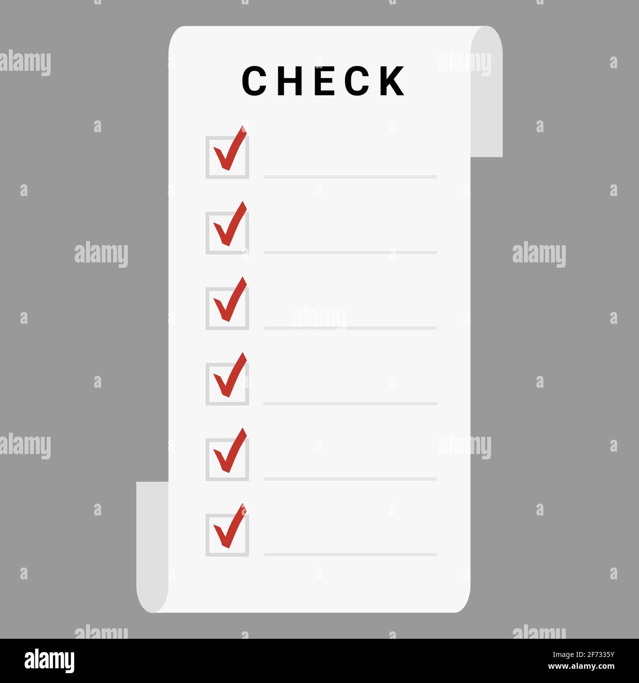 Cartoon isolated object paper document checklist Stock Vector Image ...