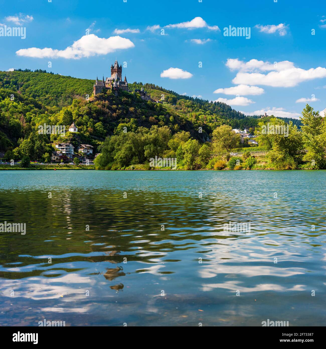 Reichsburg Cochem above the Moselle, Moselle Valley, Cochem, Rhineland ...